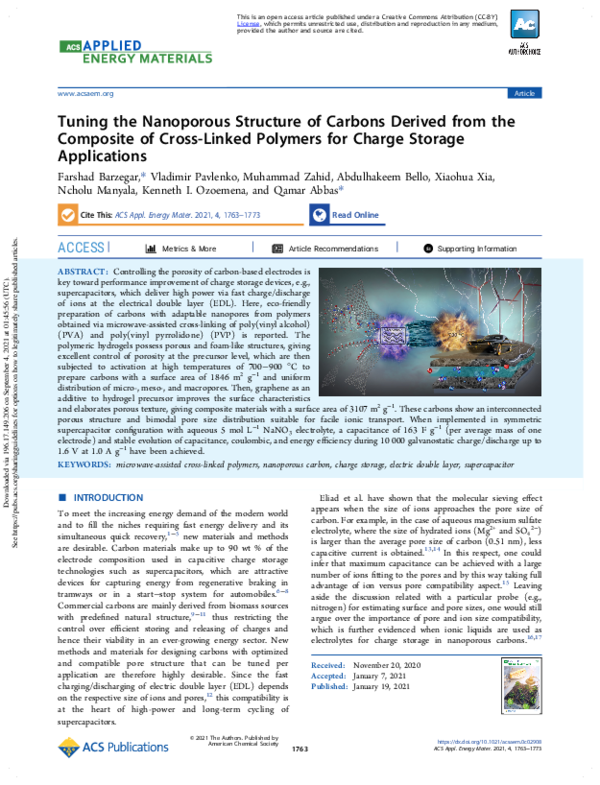 (PDF) Tuning the Nanoporous Structure of Carbons Derived from the Composite of Cross-Linked ...