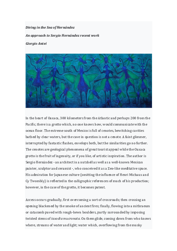 (PDF) Diving in the Sea of Hernandez