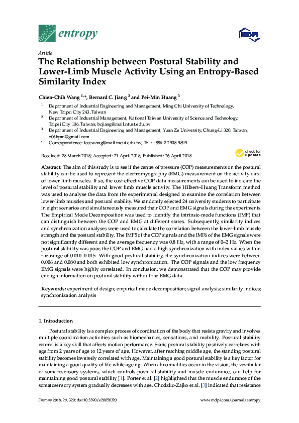 (PDF) The Relationship between Postural Stability and Lower-Limb Muscle ...