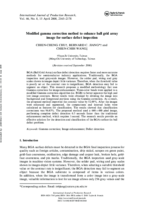 (PDF) Modified gamma correction method to enhance ball grid array image ...