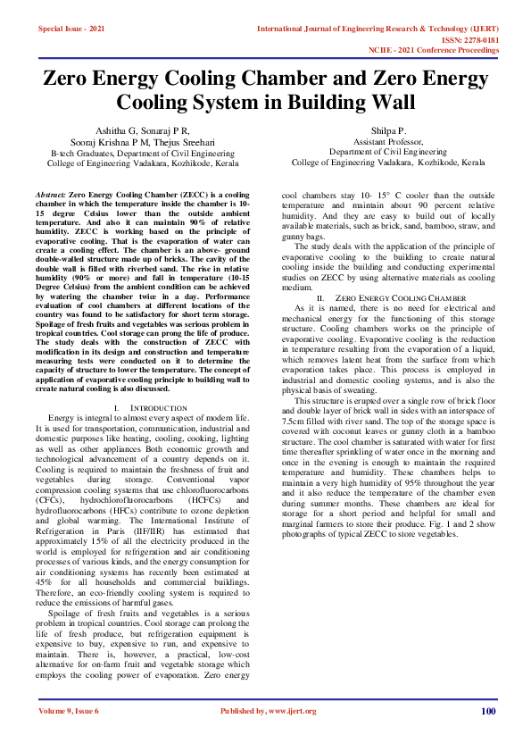 (PDF) Zero Energy Cooling Chamber and Zero Energy Cooling System in ...