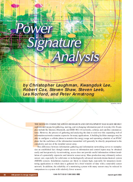 (PDF) Power signature analysis