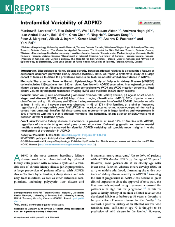 (PDF) Intrafamilial Variability of ADPKD