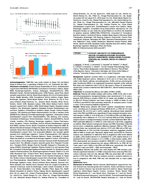 (PDF) OP0250 EFFICACY and Safety of Romilkimab in Diffuse Cutaneous ...