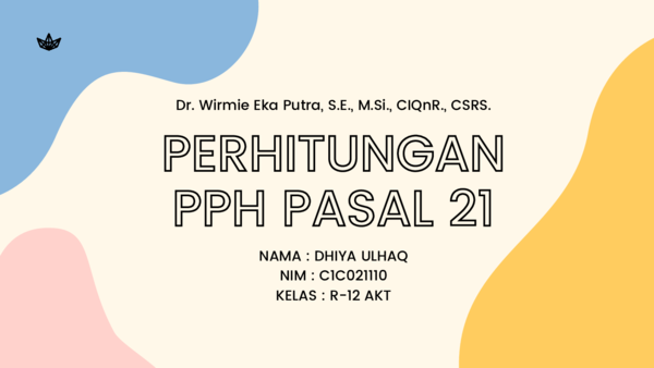 (PDF) PPT PERHITUNGAN PPH PASAL 21