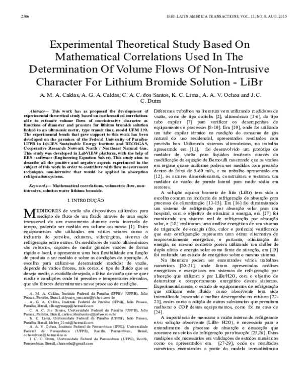 (PDF) Experimental Theoretical Study based on mathematical correlations ...