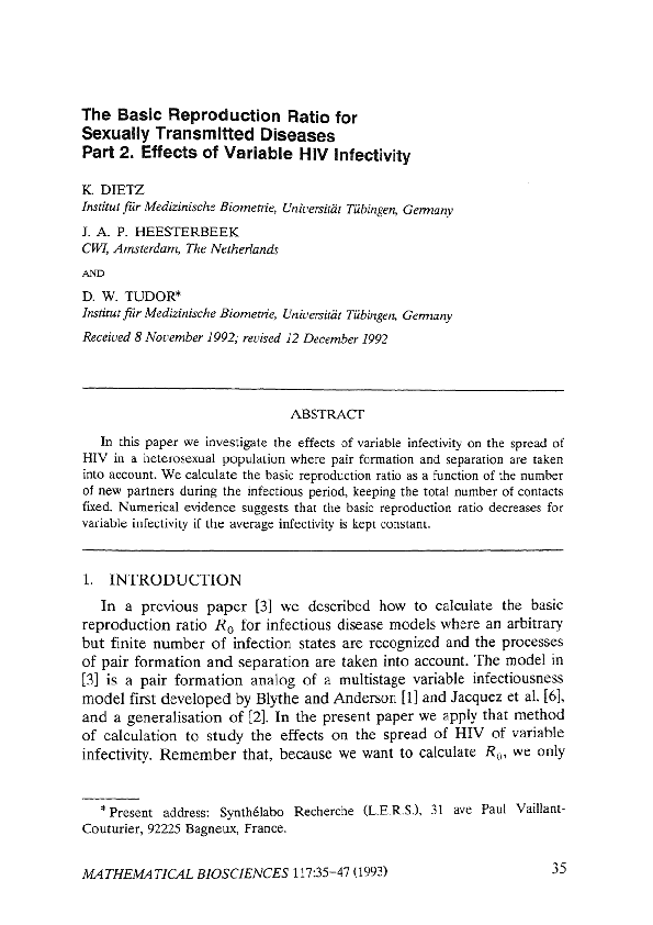 (PDF) The basic reproduction ratio for sexually transmitted diseases ...