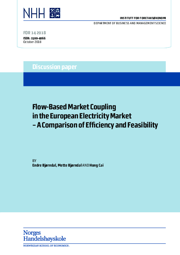 (PDF) Flow-Based Market Coupling in the European Electricity Market – A ...