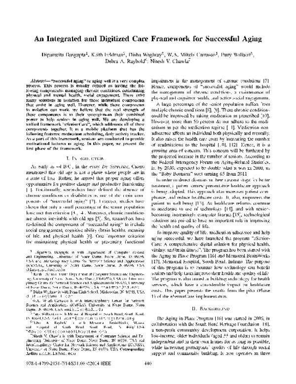 (PDF) eSeniorCare: A Framework for Successful Aging