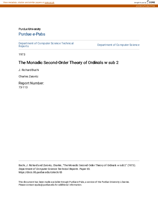 (PDF) The Monadic Second-Order Theory of Ordinals w sub 2
