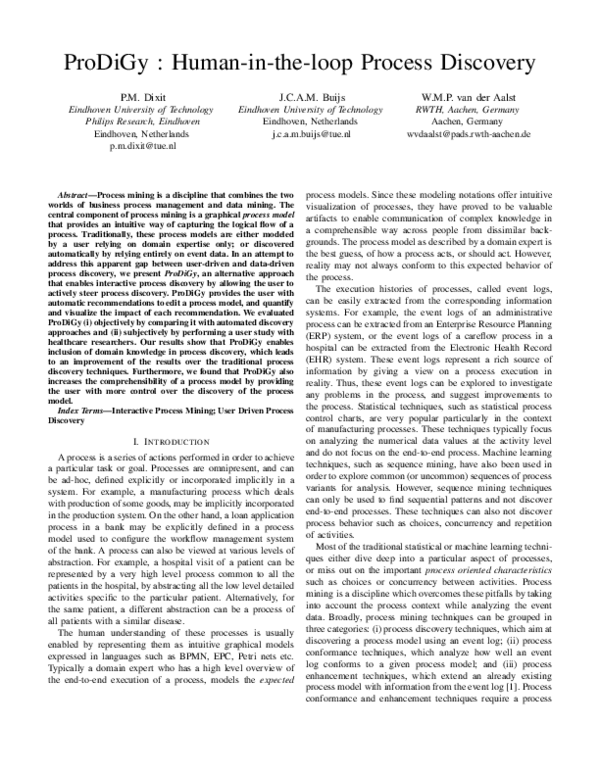 (PDF) ProDiGy : Human-in-the-loop Process Discovery