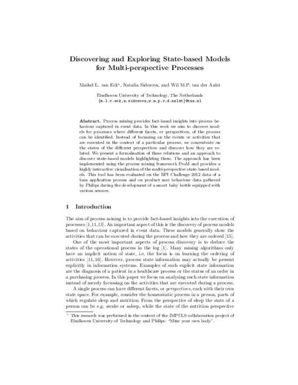 (PDF) Discovering and Exploring State-based Models for Multi ...