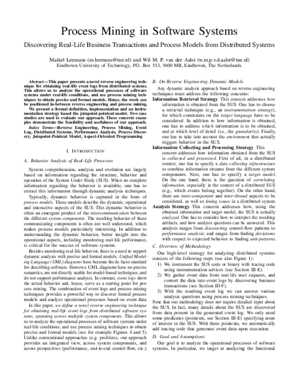 (PDF) Process Mining in Software Systems Discovering Real-Life Business ...