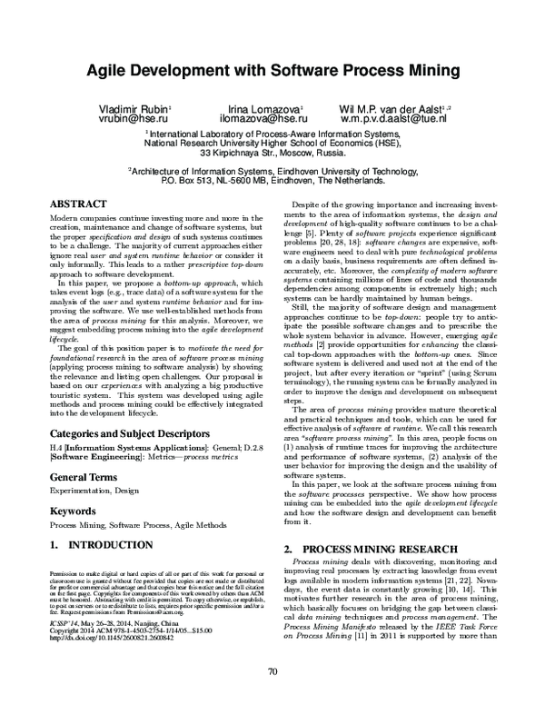 (PDF) Agile Development with Software Process Mining