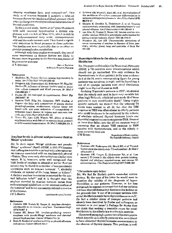 (PDF) Amylase levels in pleural and peritoneal fluid in Meigs' syndrome