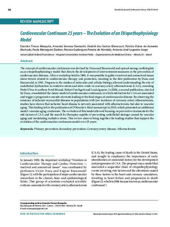 (PDF) Cardiovascular Continuum 25 years - The Evolution of an ...