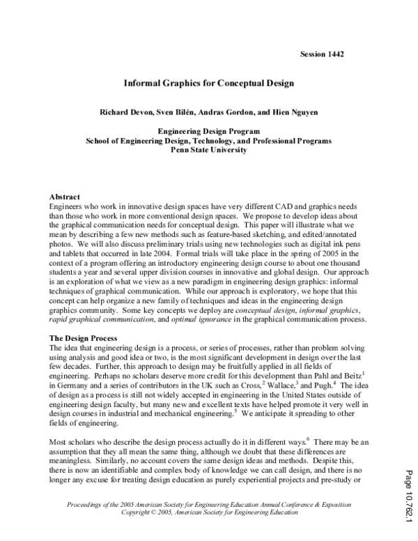 (PDF) Informal Graphics For Conceptual Design