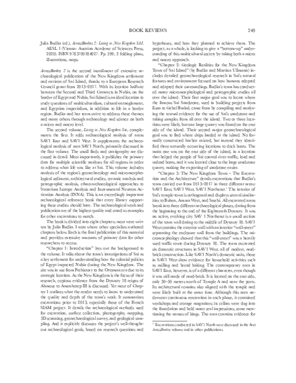 Pdf 1 Review Of Julia Budka Ed Acrossborders 2 Living In New Kingdom Sai