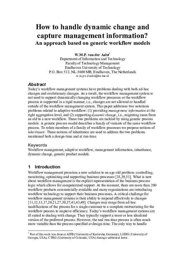 (PDF) How to handle dynamic change and capture management information ...