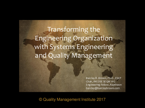 (PDF) Transforming the Engineering Organization with Systems ...