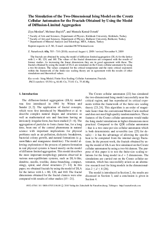 (PDF) The Simulation of the Two-Dimensional Ising Model on the Creutz ...