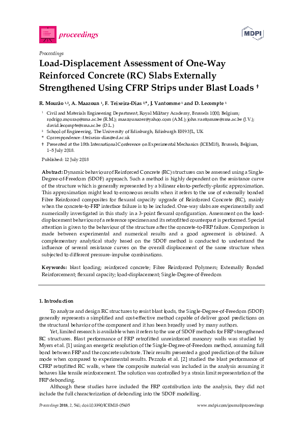 (PDF) Load-Displacement Assessment of One-Way Reinforced Concrete (RC ...
