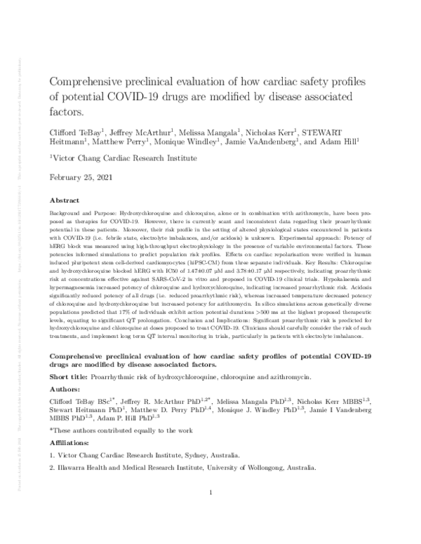 (PDF) Comprehensive preclinical evaluation of how cardiac safety ...