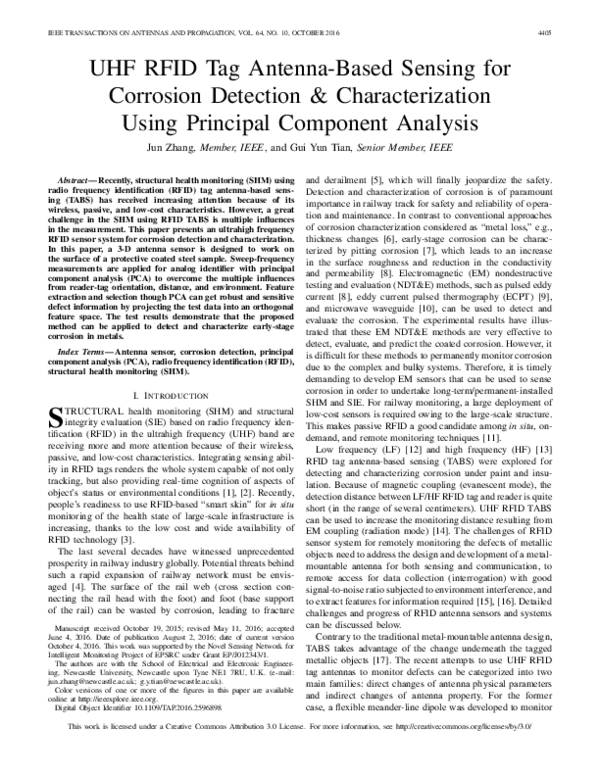 (PDF) UHF RFID Tag Antenna-Based Sensing for Corrosion Detection & Characterization Using ...