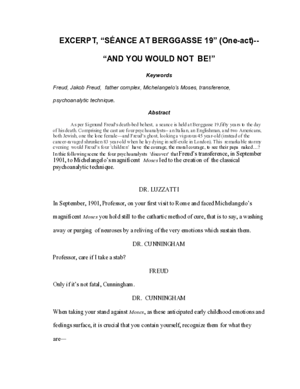 (PDF) Scene Seance at Berggasse 19 copy