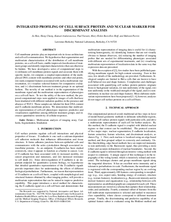 (PDF) Integrated profiling of cell surface protein and nuclear marker ...