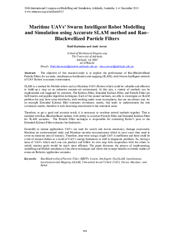(PDF) Maritime UAVs' Swarm Intelligent Robot modelling and simulation ...