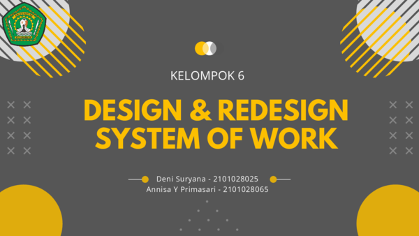 (PDF) DESIGN & REDESIGN SYSTEM OF WORK
