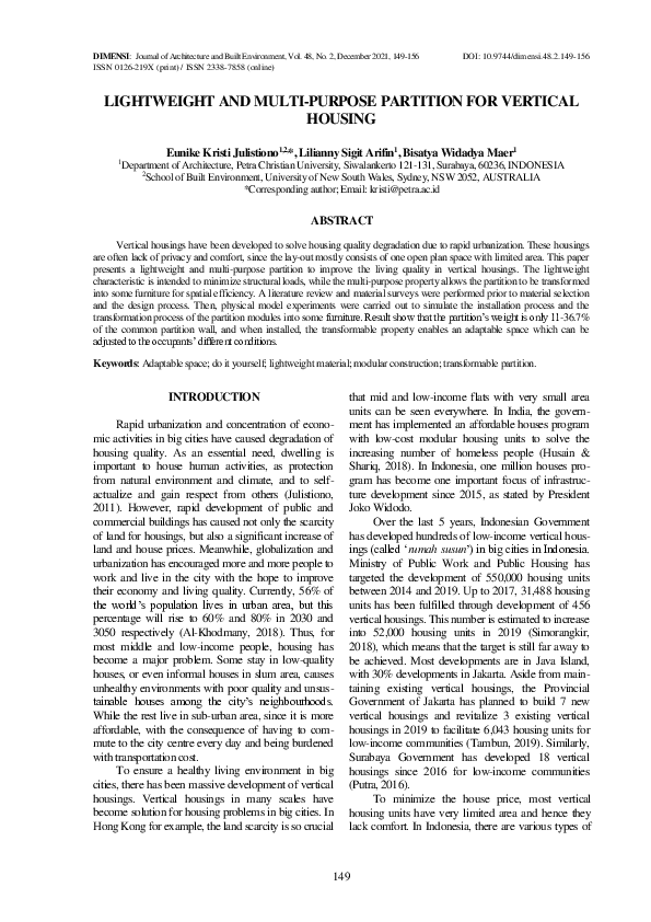 (PDF) Lightweight and Multi-Purpose Partition for Vertical Housing