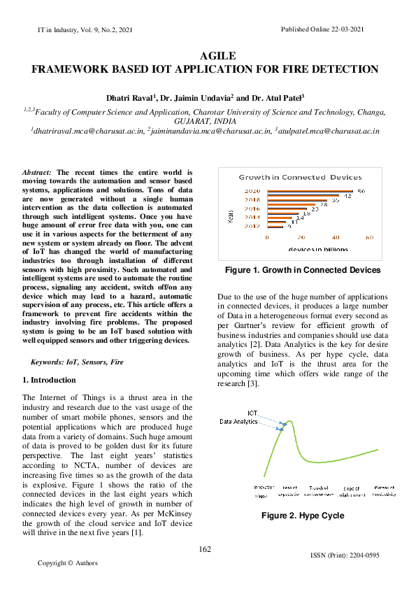 (PDF) Agile Framework Based Iot Application for Fire Detection (PDF) Agile Framework Based Iot Application for Fire Detection