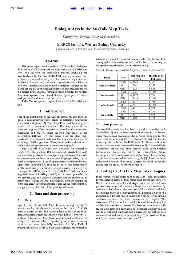 (PDF) Dialogue Acts in the AusTalk Map Tasks