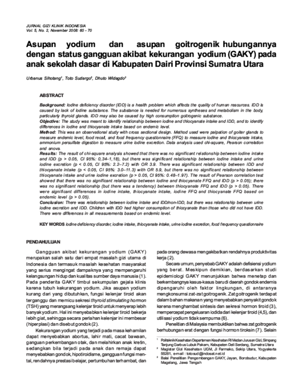 (PDF) Asupan yodium dan asupan goitrogenik hubungannya dengan status ...