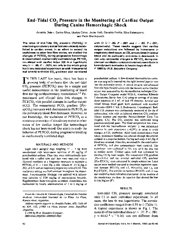 (PDF) End-tidal CO2 pressure in the monitoring of cardiac output during ...