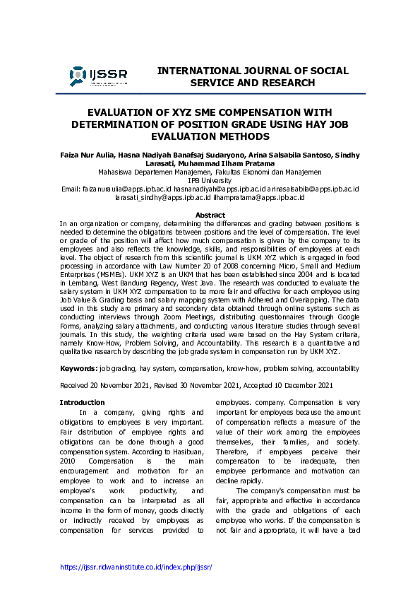 (PDF) Evaluation of XYZ Sme Compensation With Determination of Position ...