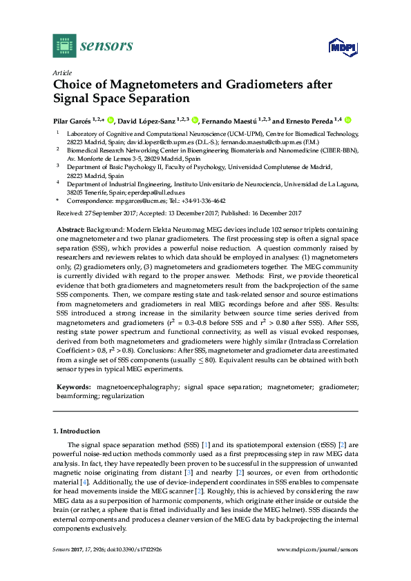 (PDF) The Impact of the Choice of Magnetometers and Gradiometers in ...