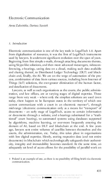 (PDF) Electronic Communication