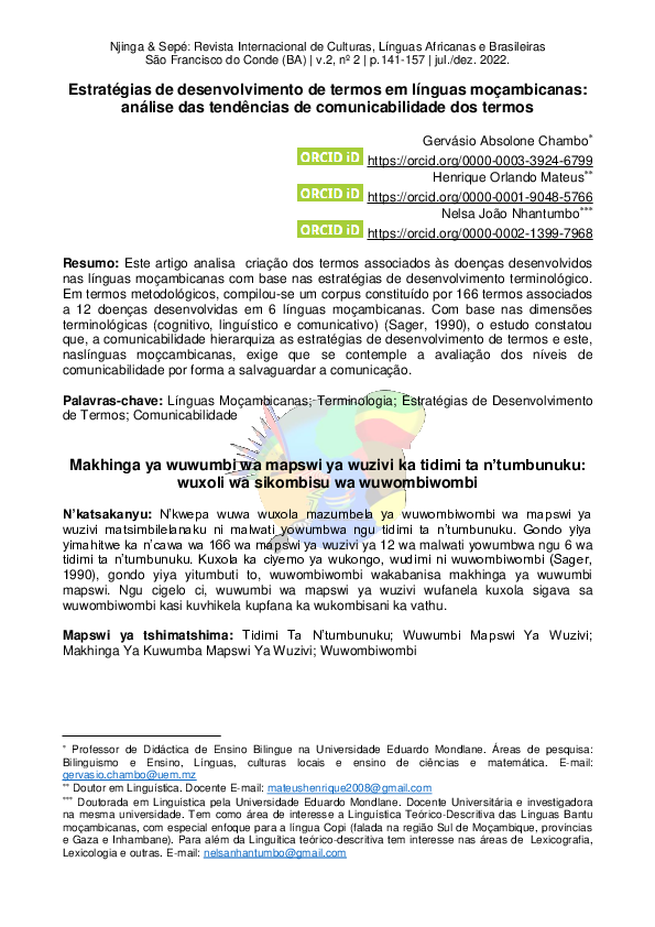 (PDF) Estratégias de desenvolvimento de termos em línguas moçambicanas ...