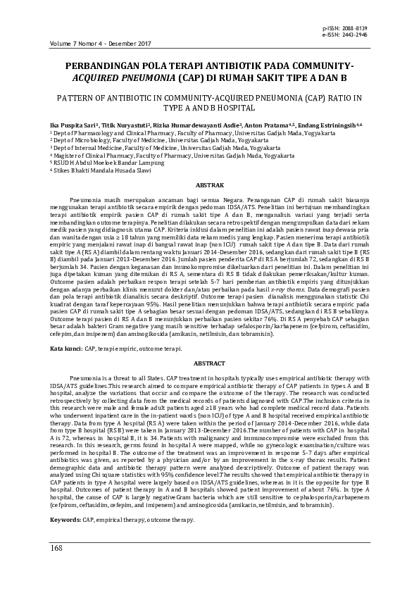 (PDF) Pattern of Antibiotic in Community-Acquired Pneumonia (CAP ...