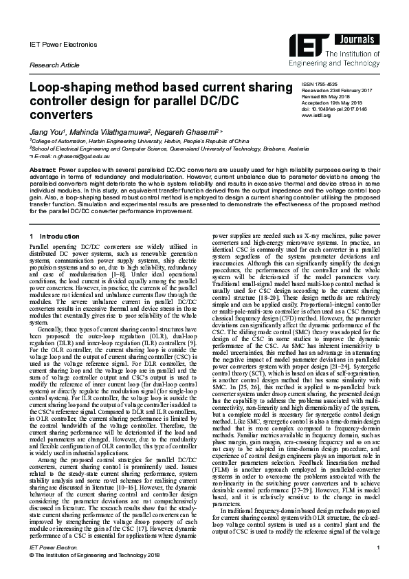 (PDF) Loop-shaping method based current sharing controller design for ...