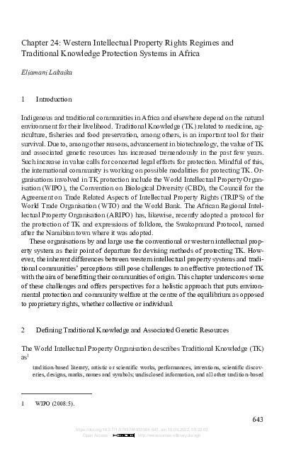 (PDF) Chapter 24: Western Intellectual Property Rights Regimes and ...