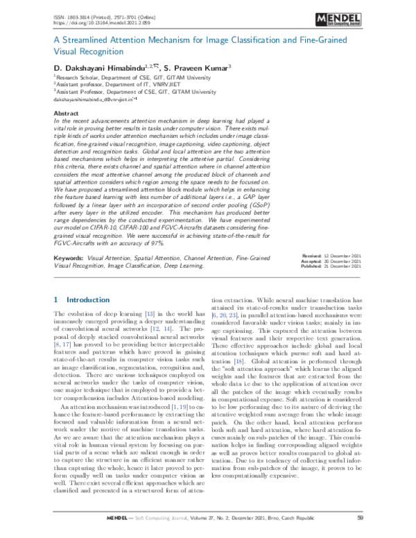 (PDF) A Streamlined Attention Mechanism for Image Classification and Fine-Grained Visual Recognition