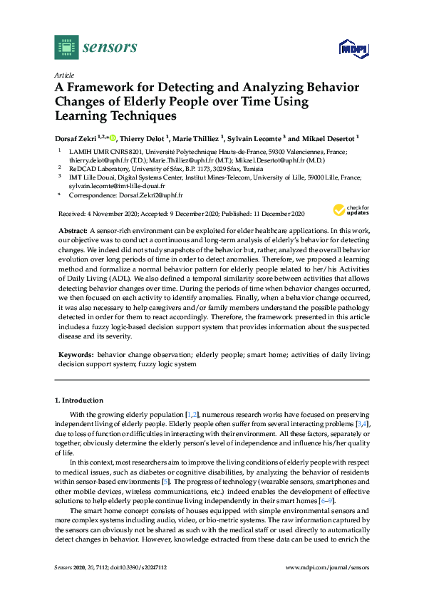 (PDF) A Framework for Detecting and Analyzing Behavior Changes of Elderly People over Time Using ...