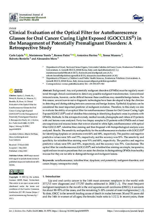 (PDF) Clinical Evaluation of the Optical Filter for Autofluorescence ...
