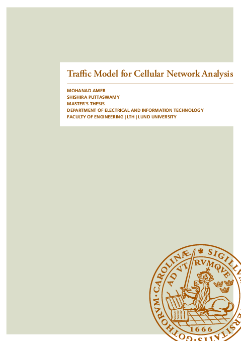 Pdf Traffic Model For Cellular Network Analysis