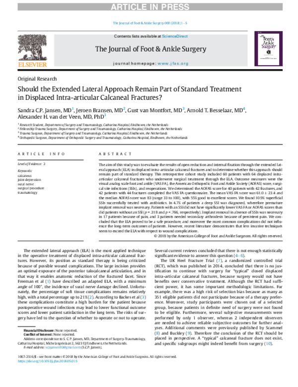 (PDF) Should the Extended Lateral Approach Remain Part of Standard ...