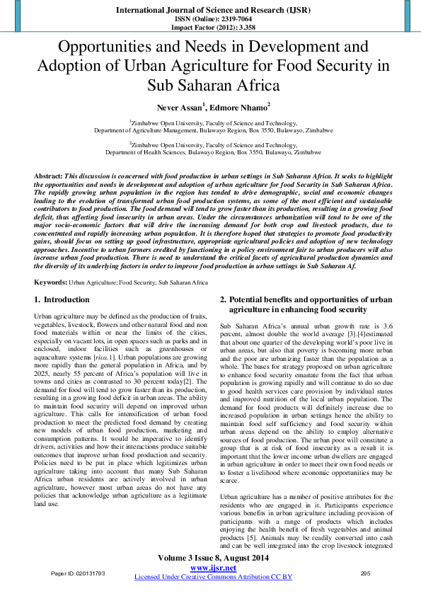 (PDF) Licensed Under Creative Commons Attribution CC BY Opportunities ...